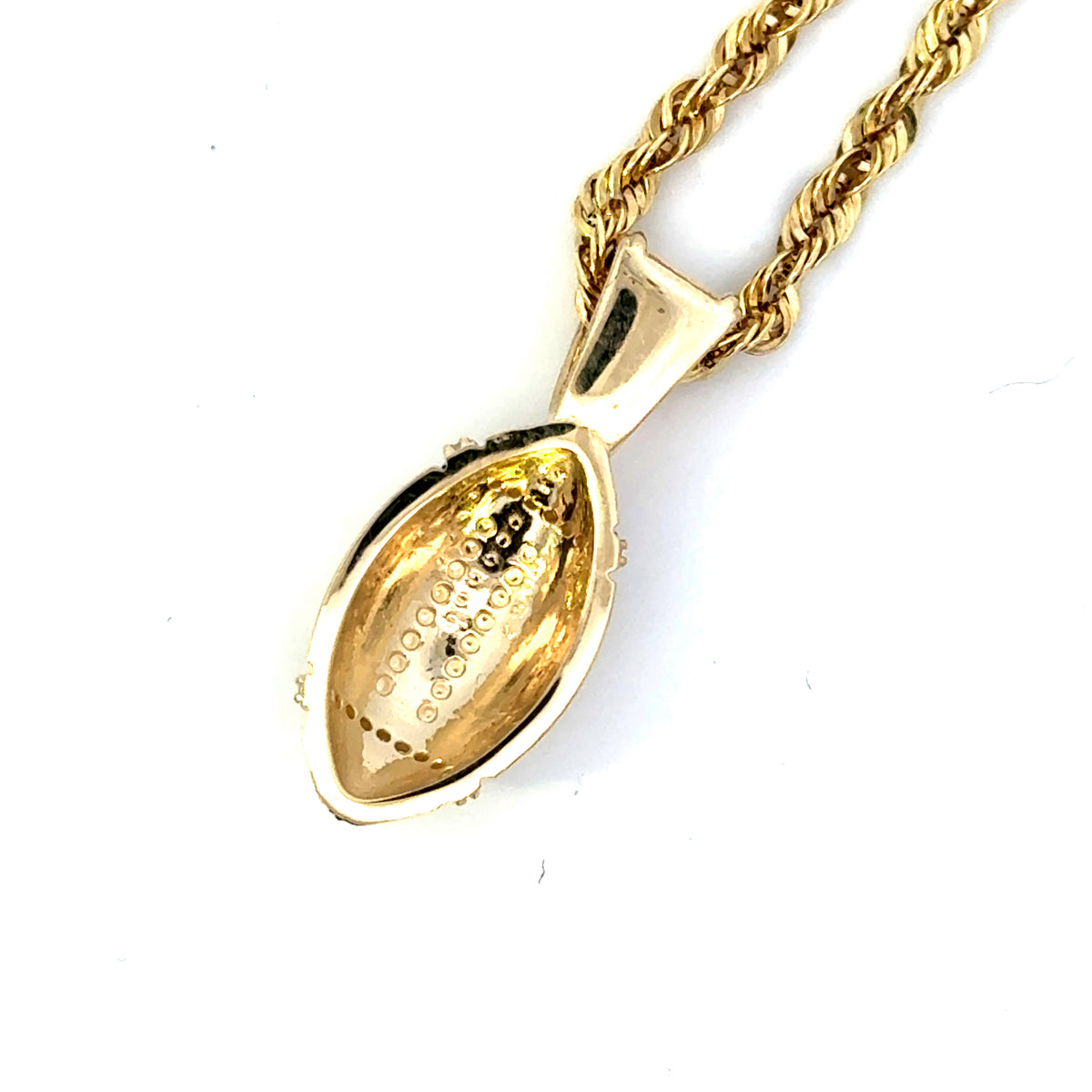 Gold Diamond Football Pendant | Be Jolie